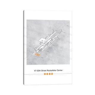 iCanvas "47th-50th Street Rockefeller Center Station 3D Map Poster" by ...