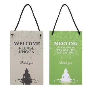 Welcome Please Knock Sign, Please Do Not Disturb Door Sign, Green White ...