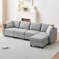 Aiden 5-piece Sectional Sofa Bed Set Reversible Modular Sofa Couch with ...