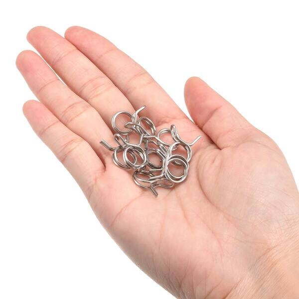 Double Wire Spring Hose Clamp, 50pcs 304 Stainless Steel 9mm Spring ...