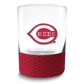 MLB Cincinnati Reds Commissioner 14 Oz. Rocks Glass with Silicone Base ...