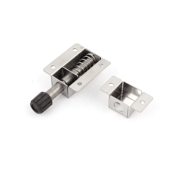 Door Security Push Button Spring Loaded Automatic Latch Lock Barrel ...