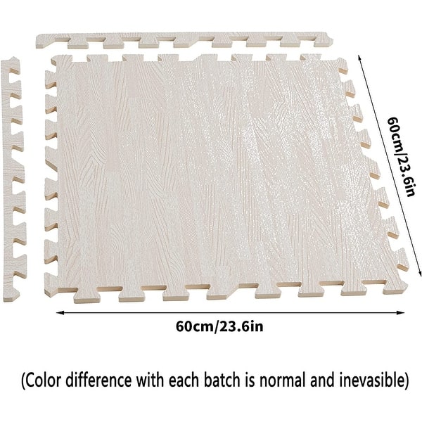 12 Tiles Interlocking Foam Floor Mats Wood Grain - Bed Bath & Beyond ...