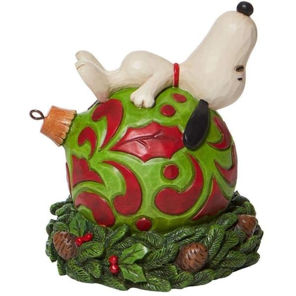 Peanuts Snoopy Laying on an Ornament Figurine, 5.125" - On Sale - Bed ...