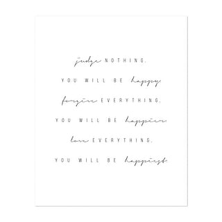Typography Black White Minimal Motivational Art Print/Poster - Bed Bath ...