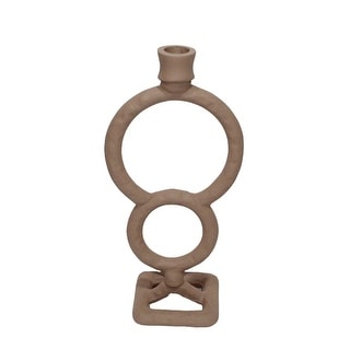 Lg. Light Brown Aluminum Candleholder 10.5"H- A - Light Brown - Bed ...
