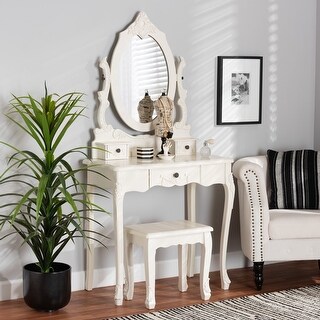 Macsen Classic and Traditional White Finished Wood 2-Piece Vanity Set ...