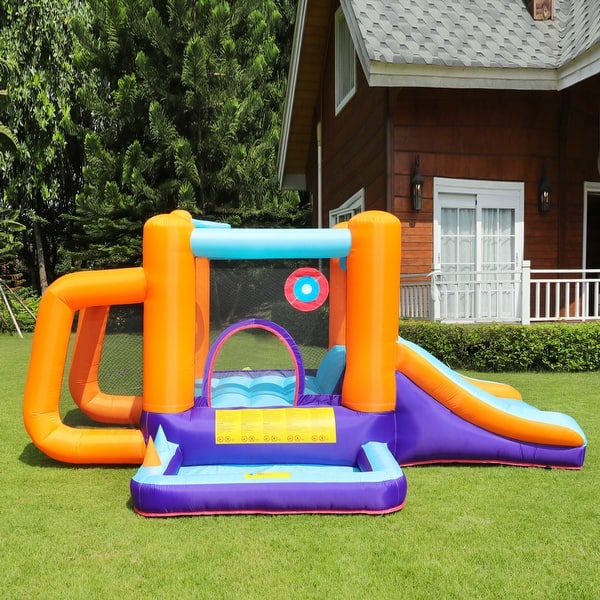 Inflatable Bounce Castle Kid Cartoon Jumping Playhouse With Slide Ball ...