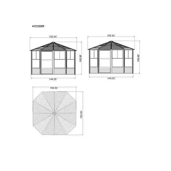 Florence - Solarium 12x12 Metal Roof - Bed Bath & Beyond - 38197439