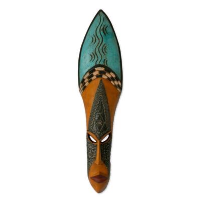 Handmade Giving Hausa Wood African Mask (Ghana) - 6" x 24" - Overstock ...