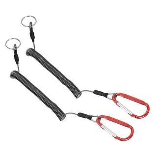 3.3ft Fishing Tool Lanyard, Safety Cord Spiral Coiled Lanyards Tether ...
