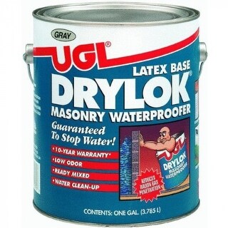 Drylok 27613 Masonry Latex Base Waterproofing Paint, 1 Gallon, Gray ...