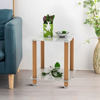 Modern Stylish Square Side Table with Replaceable Casters and Legs ...