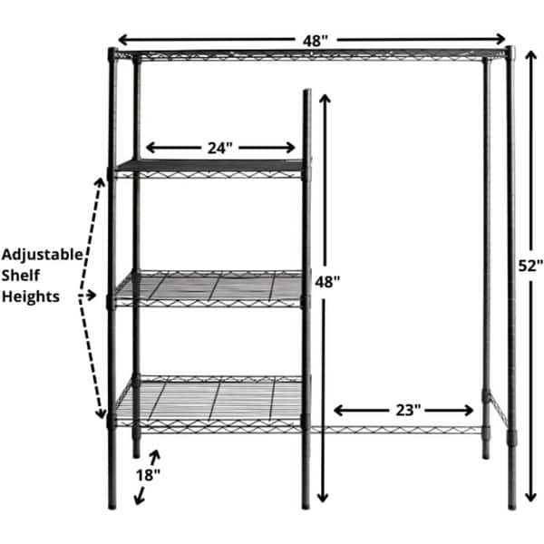 The Shelf Supreme Adjustable Shelving - Black by DormCo - Bed Bath ...