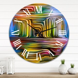 Designart 'Colour Fusion VIII' Modern wall clock - Bed Bath & Beyond ...