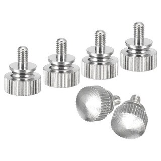 Knurled Thumb Screws, 6pcs Brass Thumb Screws with Shoulder - Silver ...