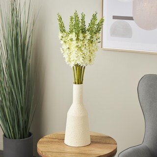 White Faux Foliage Tall Eremurus Artificial Flower Stem (Set of 8 ...