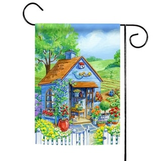 Green & Blue Cottage Garden Outdoor Mini Garden Flag 18"x12.5" - Bed ...