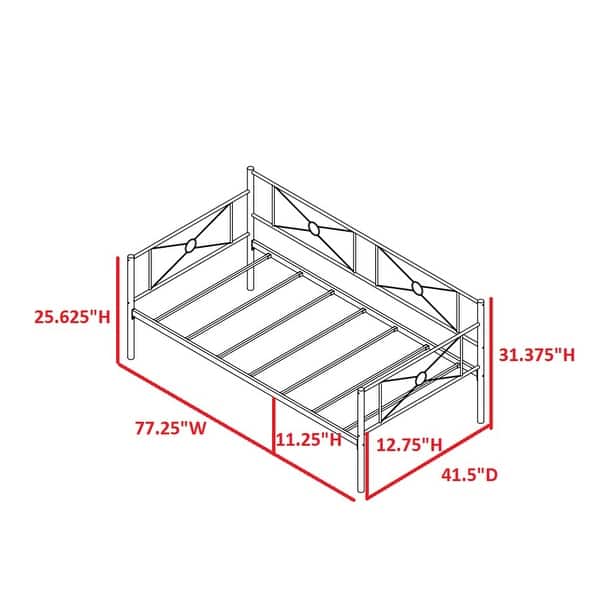 Pilaster Designs Eden Platform Daybed Frame With Roll-Out Trundle Set ...