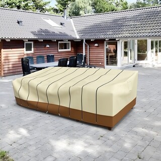 Outdoor Patio Sofa Cover 600D Heavy Duty Weather Adjustable Size With ...
