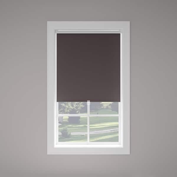Brown Blackout Roller Shade Cordless 74 in. L (Custom Widths Available ...