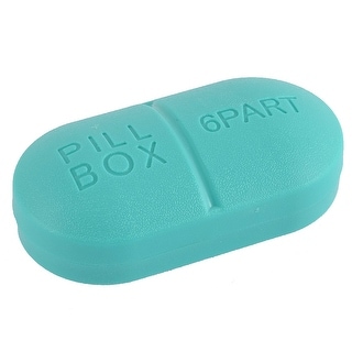 Plastic Oval Shape Medicine Vitamin Pill Tablet Storage Case Container ...