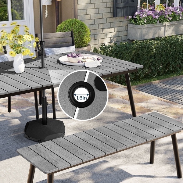 Pellebant Outdoor Aluminum Rectangular Dining Table On Sale Bed Bath Beyond 35878246