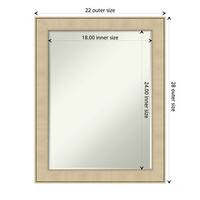 Petite Bevel Wall Mirror - Classic Honey Silver Frame - Classic Honey ...