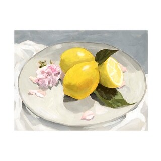 Victoria Barnes 'Lemons on a Plate II' Canvas Art - Bed Bath & Beyond ...