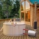 ALEKO Pine Hot Tub and Ice Bath 4-5 Person with Wood-Fired Heater - Bed ...