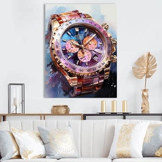Designart "Luxury Watch Pearl Paradox" Watches Wall Art Living Room ...