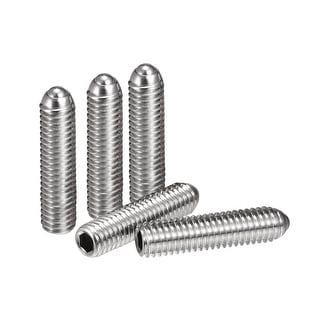 M6 x 25mm 304 Stainless Steel Spring Hex Socket Ball Point Set Screws 10pcs - Silver Tone - Bed ...