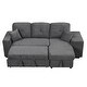 Roomfitters Reversible Sleeper Sectional Sofa Bed with Side Shelf, 2 ...