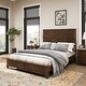 GDFStudio - Harrison Sturdy Solid Wood Bed Frame with Tall Headboard ...