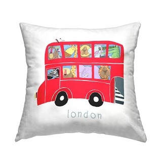 Stupell London England Animal Bus Printed Throw Pillow Design by Carla ...