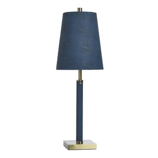 Dann Foley Lifestyle - Tall Table Lamp - Navy Shagreen Pattern With ...