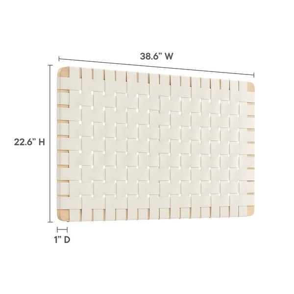 Sparta Wall-Mount Twin/Full/Queen/King Vegan Leather Weave Headboard ...