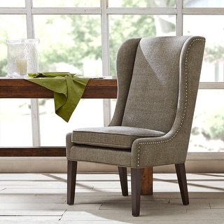 Modern Upholstered Accent Captains Dining Chair With Wood Legs and ...