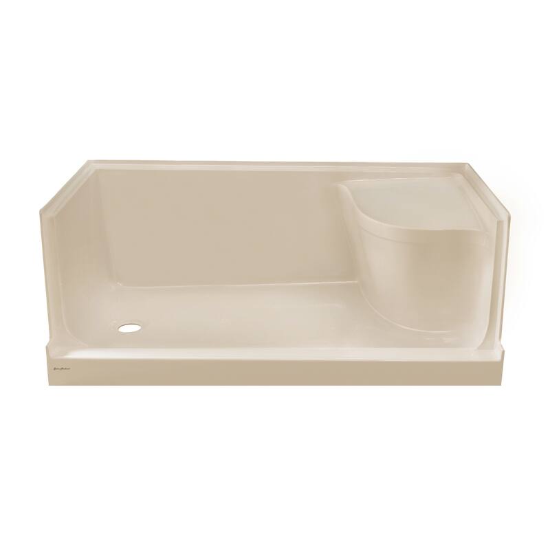 Aquatique 60 X 32 Single Threshold Shower Base With Left Hand Drain and ...