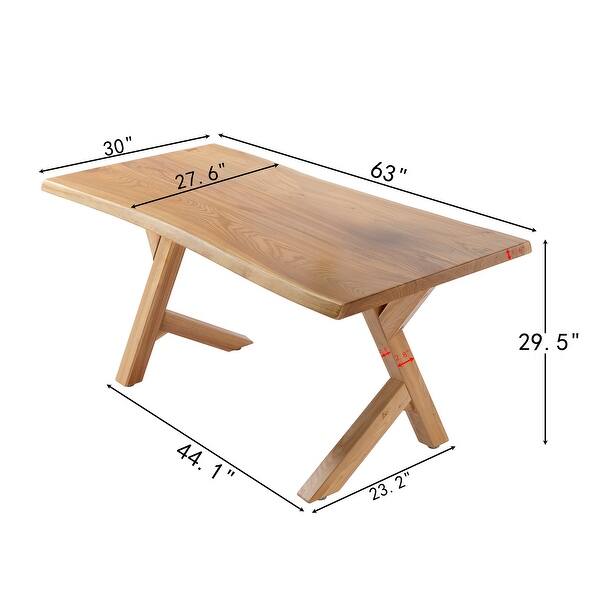 Crossbuck Live Edge Dining Table - Bed Bath & Beyond - 42372097