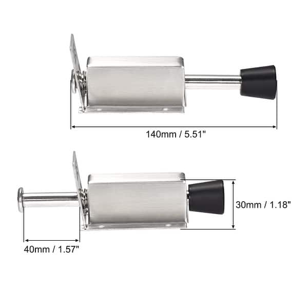 Door Stopper Spring Loaded Telescopic Step on Holder 140mmL 3Pcs ...