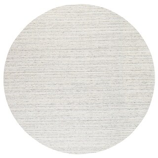 Shahbanu Rugs Hand Loomed Undyed Natural Wool Plain Modern Design Light ...