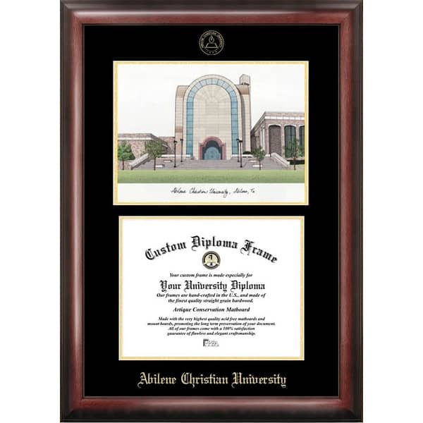 Abilene Christian University 11w x 8.5h Gold Embossed Diploma Frame ...