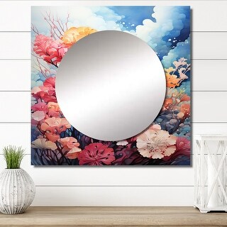 Designart "Coral reef barrier gracefulness" Coastal Coral Under Water ...