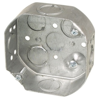4 in. x 1.5 in. x in. Galvanized Steel Junction Box Octagon American ...