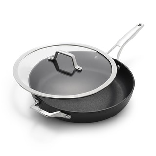 Calphalon Premier Hard-Anodized Nonstick 12" Fry Pan with Lid - Bed ...