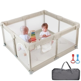 Baby Playpen, (50x50x27inch) Large Playpen for Babies and Toddlers ...