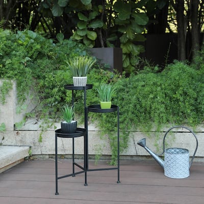 3 Tier Iron Plant Stand - Overstock - 33092403