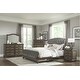 Frayda 3 Piece Gray Modern Velvet Upholstered Tufted Sleigh Bedroom Set ...