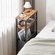 Narrow Side Table with Magazine Rack, 3-Tier Slim End Table for Small ...